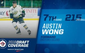 Oilers Austin Wong Drafted by Winnipeg Jets | Alberta Junior Hockey League